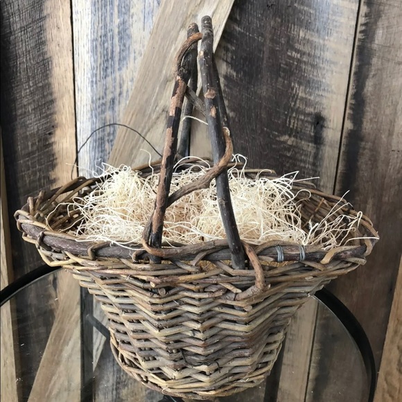 Accents | Rustic Grapevine Twig Handle Oval Easter Basket | Poshmark